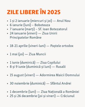 RefleqtMedia | Zile libere în 2025: Calendarul complet al sărbătorilor ...